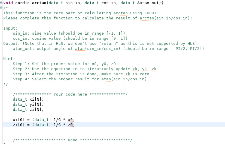 Hello, I need help creating this ArcTan function | Chegg.com