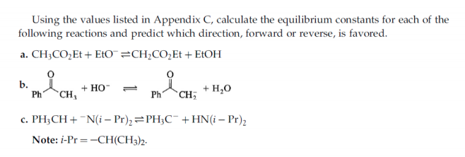 Using the values listed in Appendix C, calculate the | Chegg.com