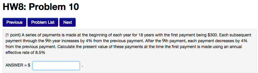 Solved HW8: Problem 10 Prevlous Problem List Next (1 point) | Chegg.com