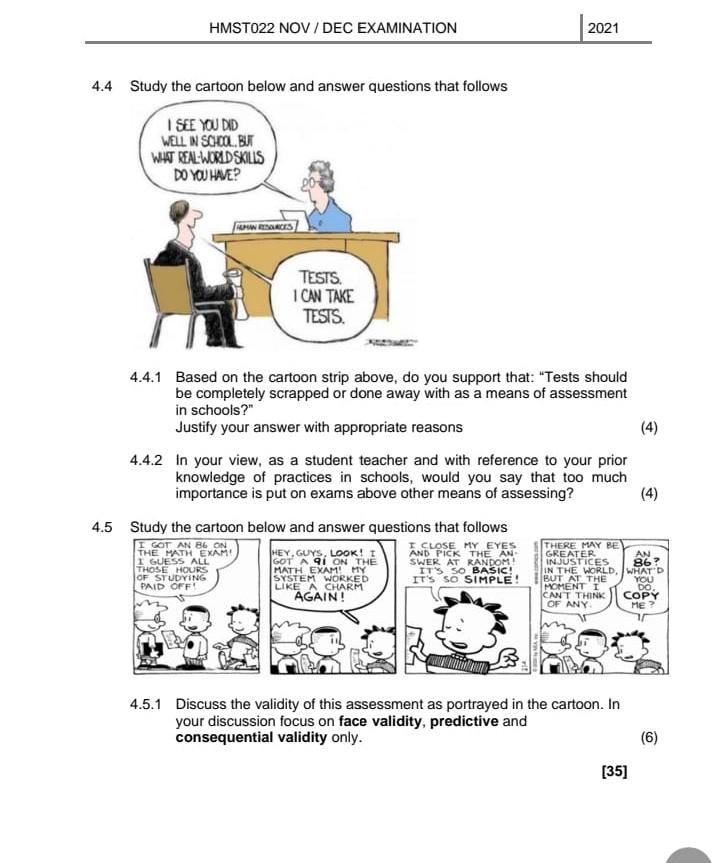 4.4 Study the cartoon below and answer questions that | Chegg.com
