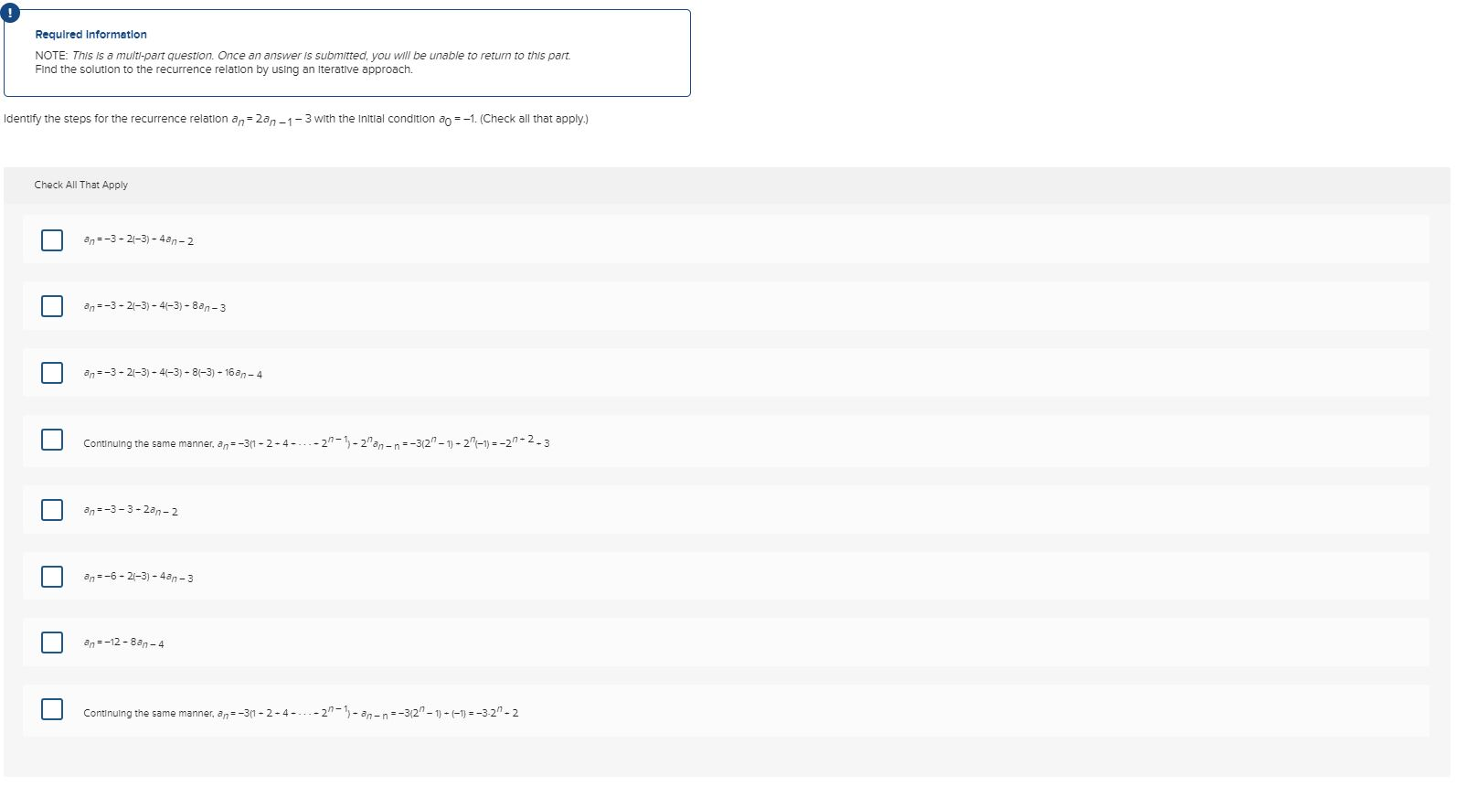 Solved Required Information NOTE: This is a multi-part | Chegg.com