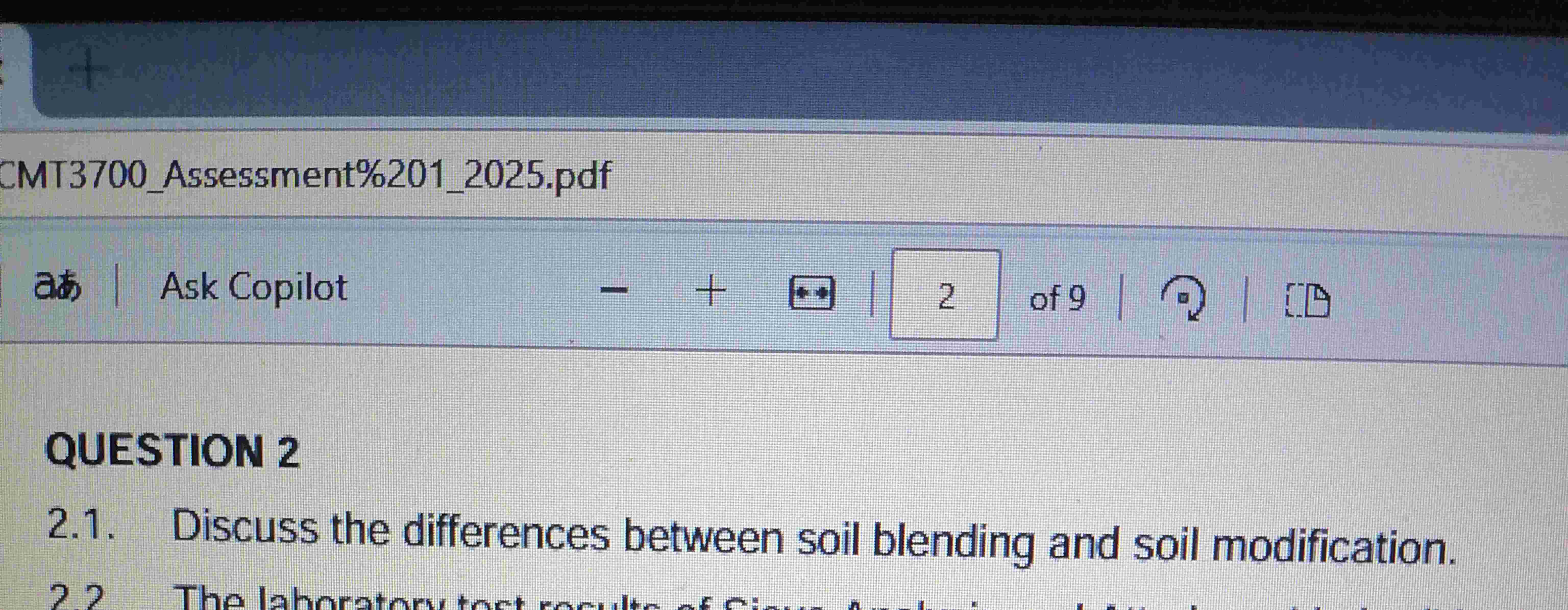 Solved QUESTION 2 2.1. ﻿Discuss the differences between soil | Chegg.com