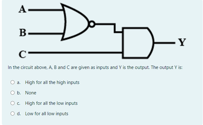 Solved In the circuit above, A,B and C are given as inputs | Chegg.com