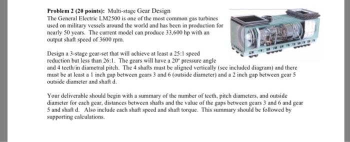 Solved Problem 2 (20 points): Multi-stage Gear Design The | Chegg.com