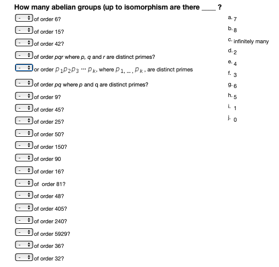 Solved infinitely many How many abelian groups (up to | Chegg.com