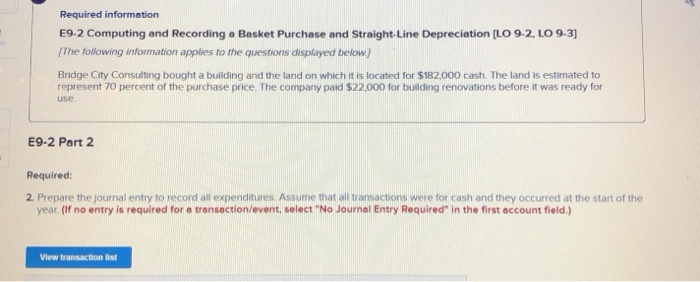 Solved Required information E9-2 Computing and Recording a | Chegg.com