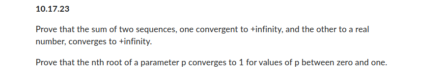 Solved Need rigorous mathematical proofs to these 2 Real | Chegg.com