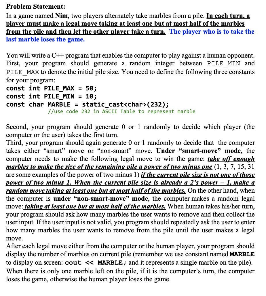 Solved Problem Statement: In a game named Nim, two players | Chegg.com
