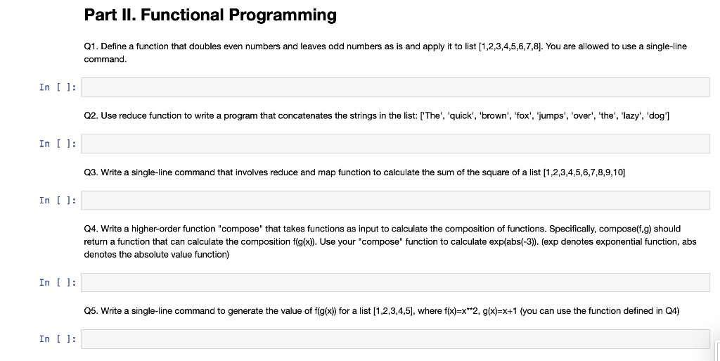 Solved Part Il Functional Programming Q1 Define A Function 0832