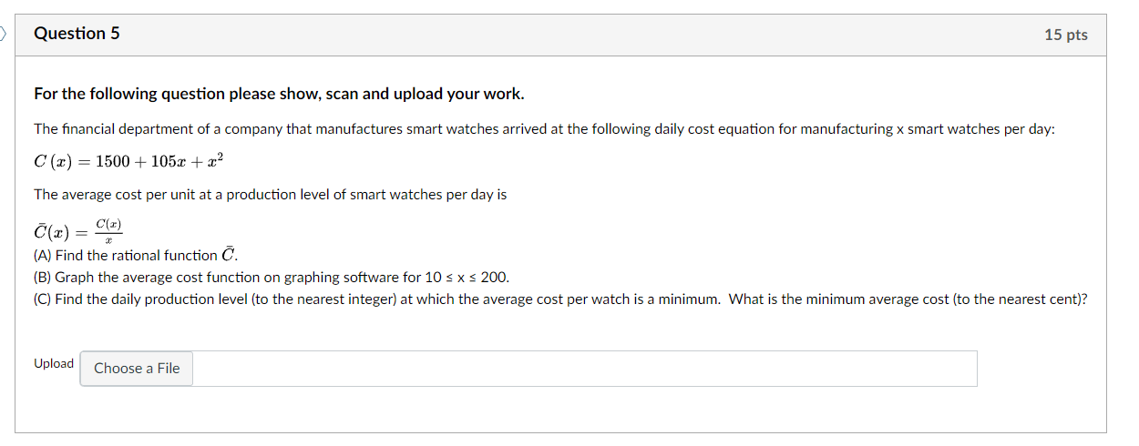 Solved For the following question please show, scan and | Chegg.com