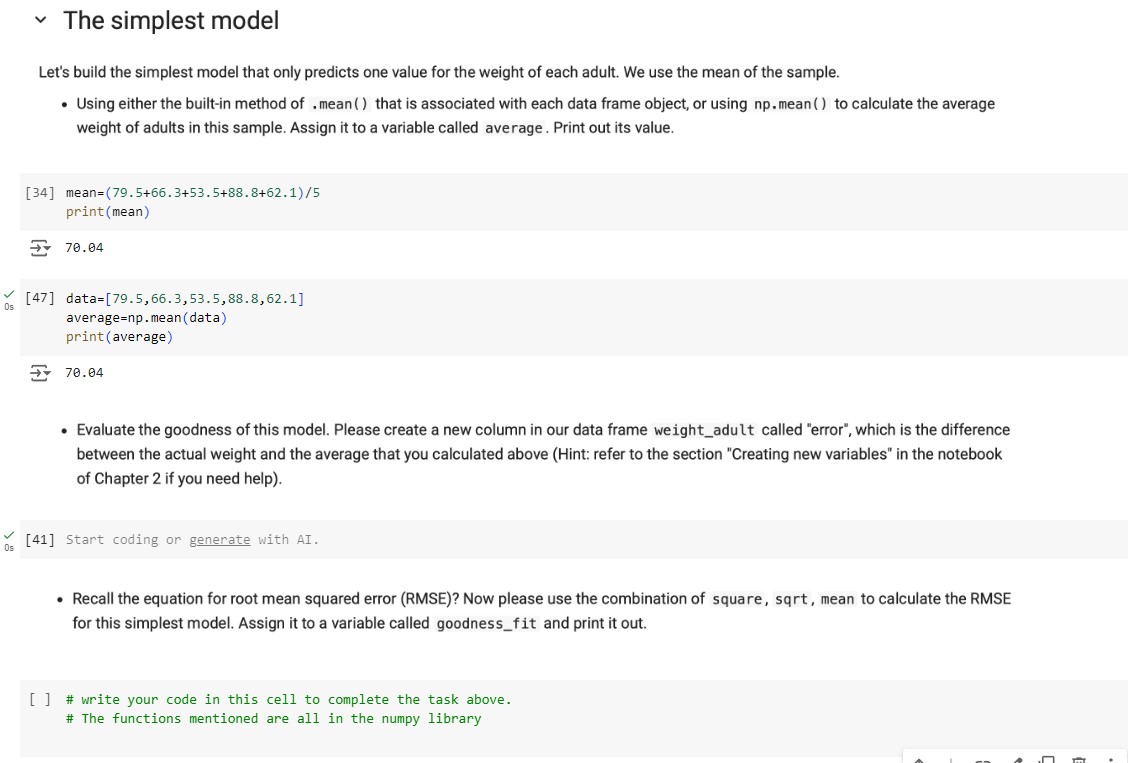 Solved Evaluate the goodness of this model. Please create a | Chegg.com