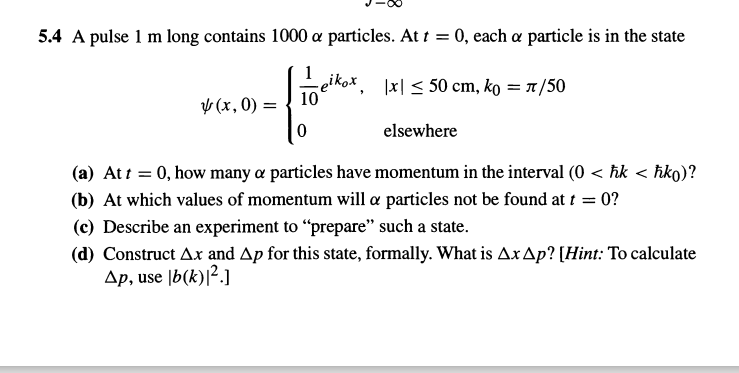Solved 5.4 ﻿A pulse 1m ﻿long contains 1000α ﻿particles. At | Chegg.com