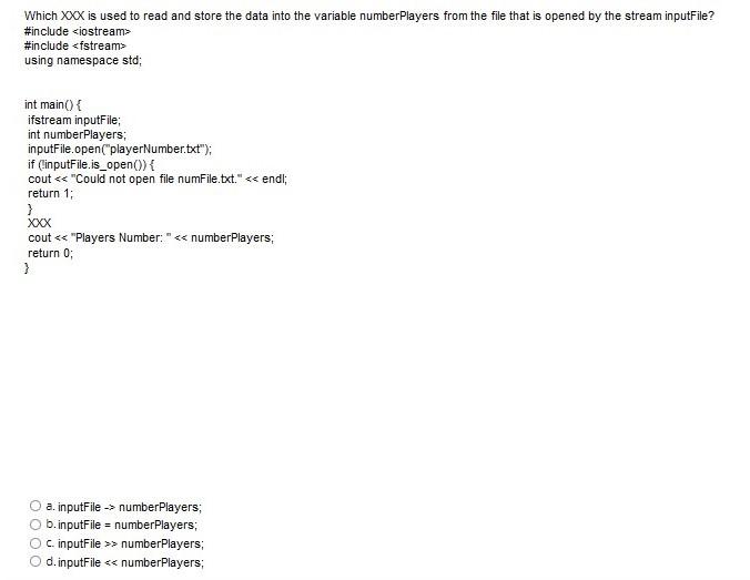 Solved Which XXX is used to read and store the data into the | Chegg.com