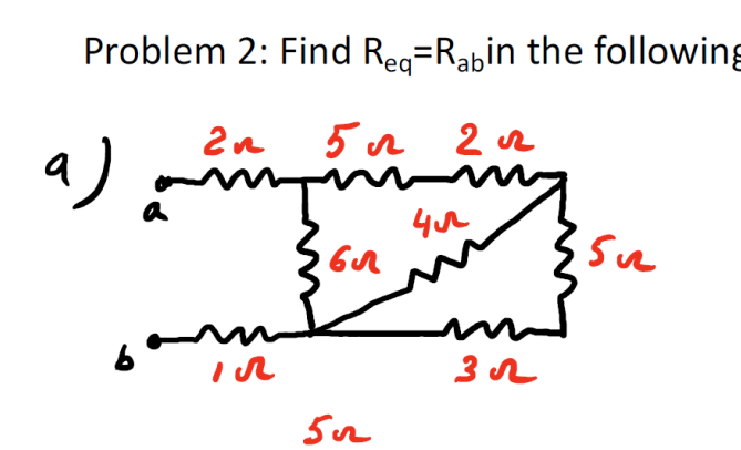 Solved Problem 2: Find Req=Rab in the following | Chegg.com