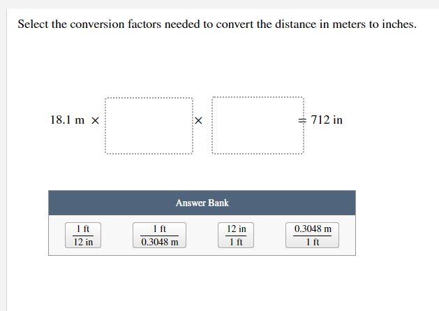Solved Select the conversion factors needed to convert the | Chegg.com