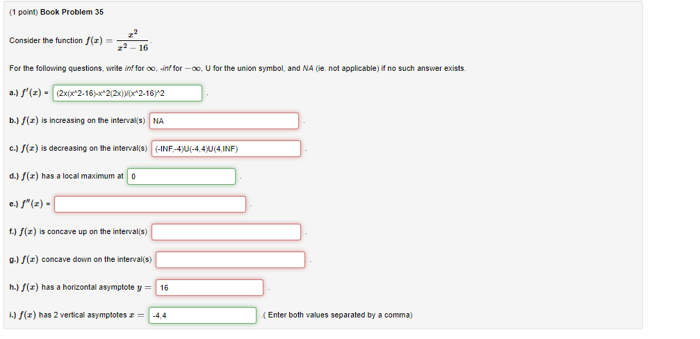 Solved (1 point) Book Problem 35 Consider the function f(z) | Chegg.com