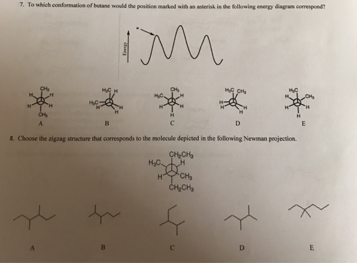 Solved To which conformation of butane would the position | Chegg.com
