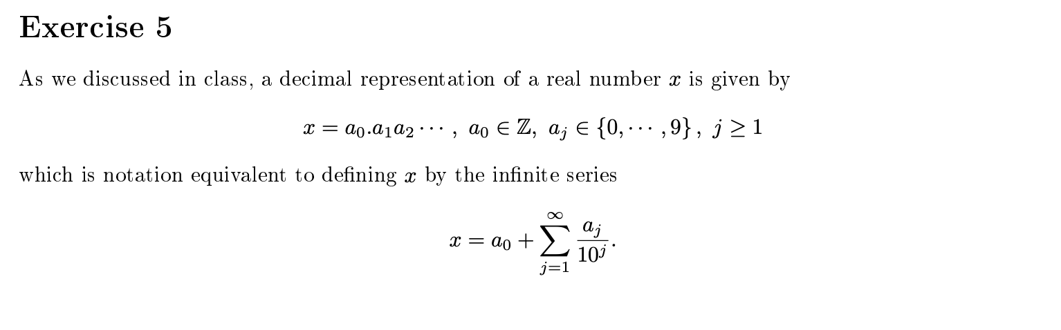 Solved Exercise 5 As we discussed in class, a decimal | Chegg.com