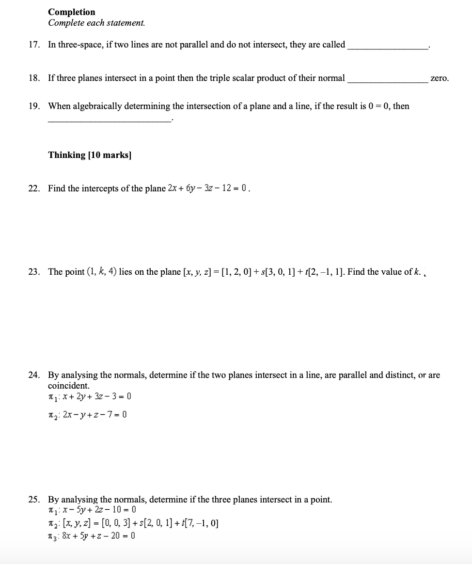 Solved Completion Complete each statement. 17. In | Chegg.com