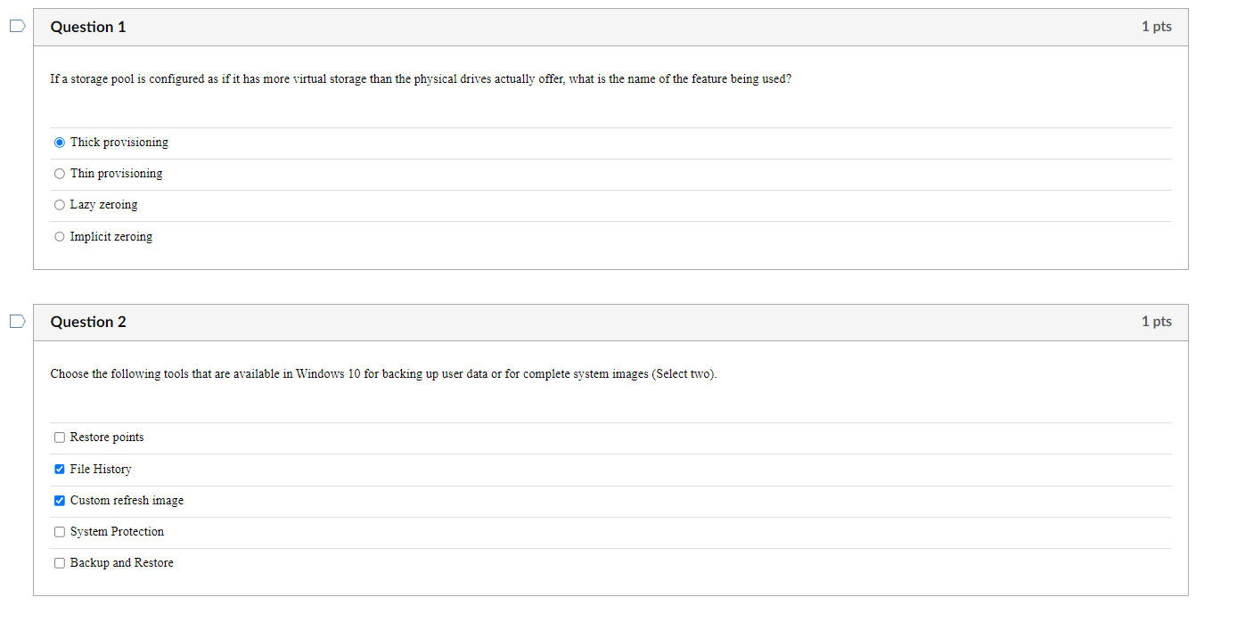 Solved If a storage pool is configured as if it has more | Chegg.com