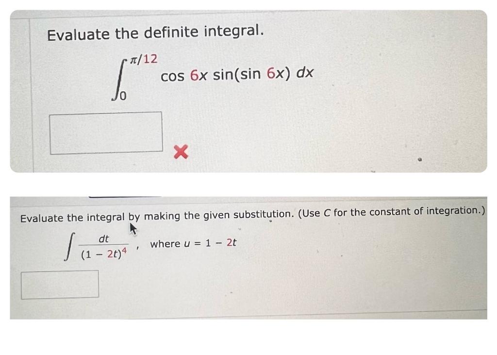 Solved Evaluate the definite integral. | Chegg.com
