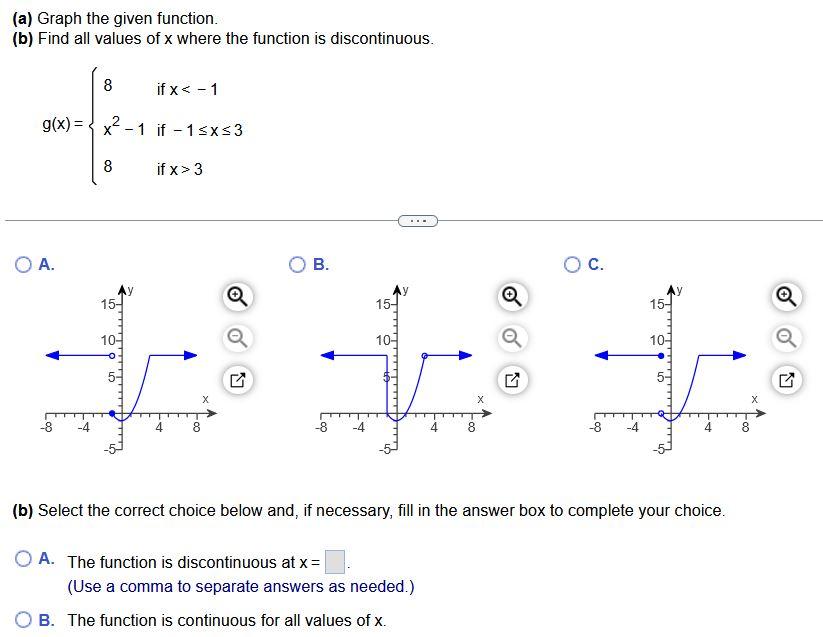 Solved A Graph The Given Function B Find All Values Of 