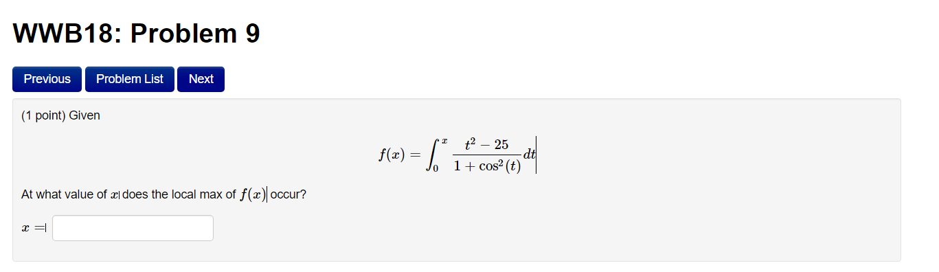 Solved WWB18: Problem 9 Previous Problem List Next (1 point) | Chegg.com
