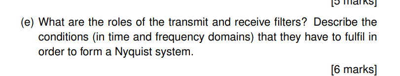 Solved (e) What are the roles of the transmit and receive | Chegg.com