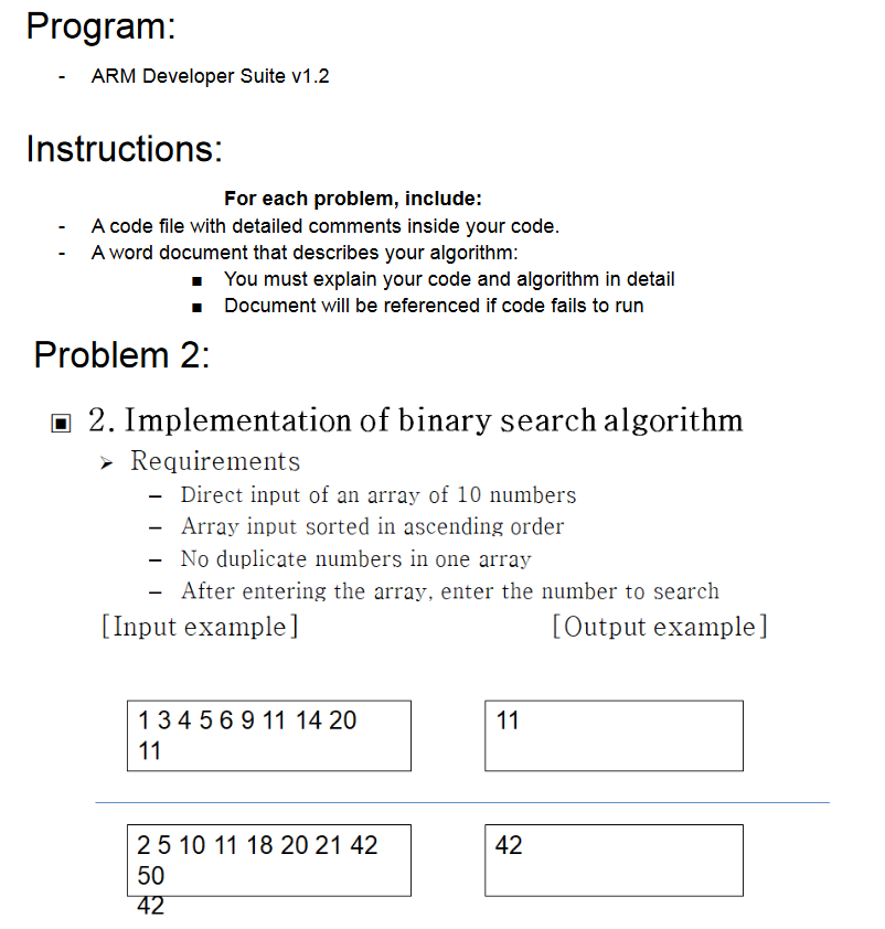 Program: ARM Developer Suite v1.2 Instructions: For | Chegg.com