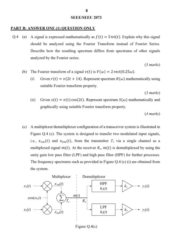 Solved SEEE/SEEU 2073 PART B: ANSWER ONE (1) QUESTION ONLY | Chegg.com