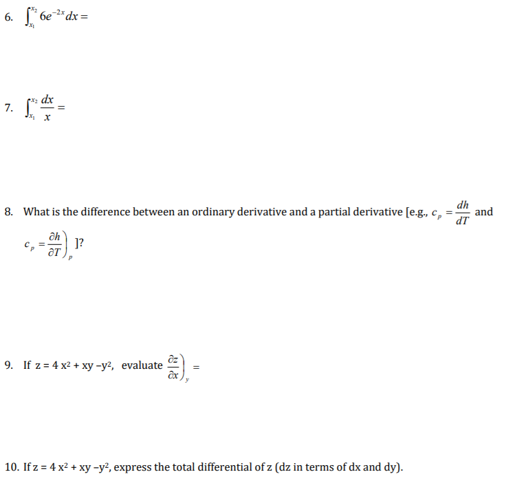 Solved 1. y=5-12x+3x2+6e2x dy dx = 2. 1 y=- dy dx = 3. S | Chegg.com