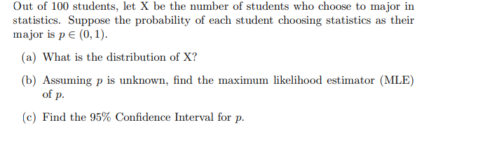 Solved Out of 100 students, let \\( \\mathrm{X} \\) be the | Chegg.com