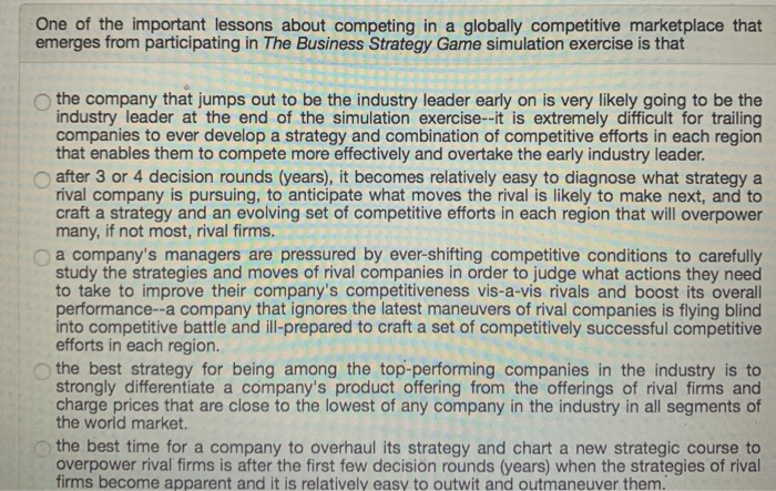 Solved Which one of the following actions does NOT result in | Chegg.com