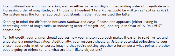 Solved In a positional system of numeration, we can either | Chegg.com