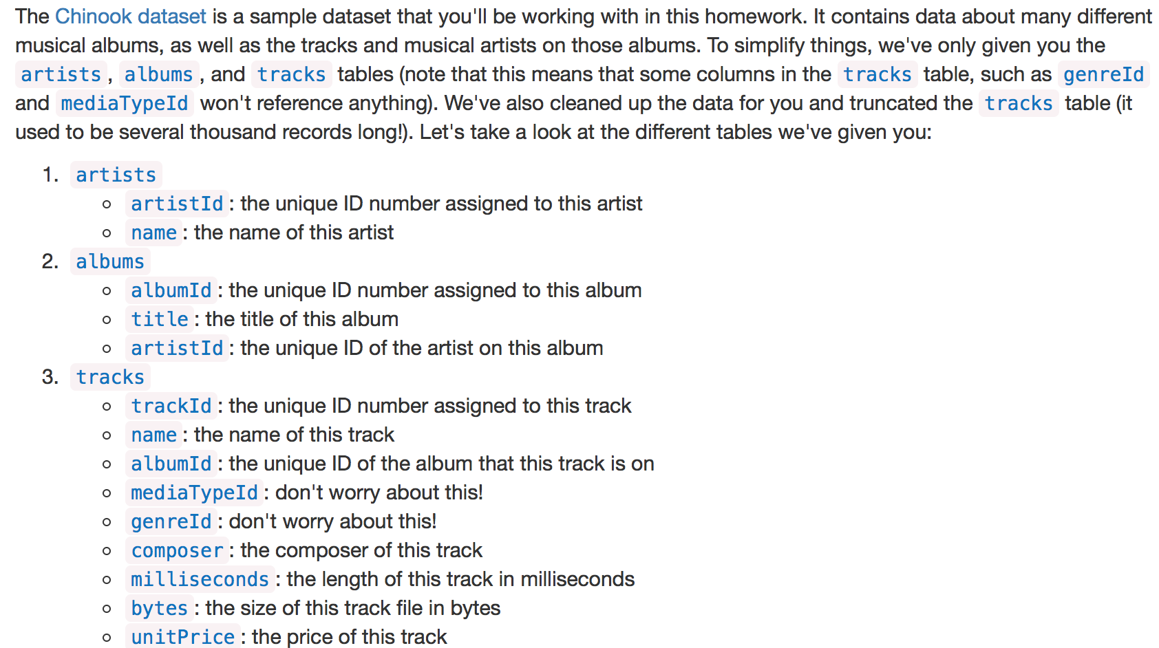 Solved The Chinook dataset is a sample dataset that you'll | Chegg.com