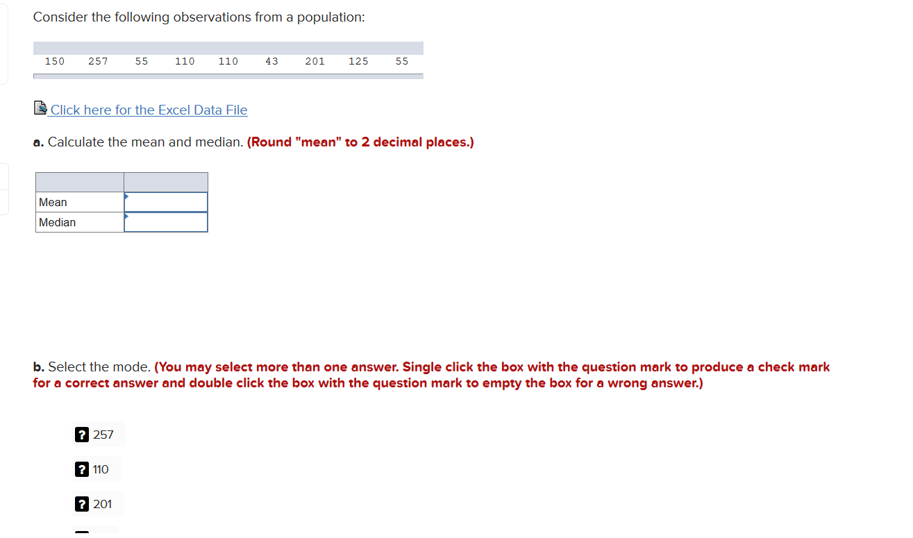 Solved calculate the mean, median and mode from the | Chegg.com