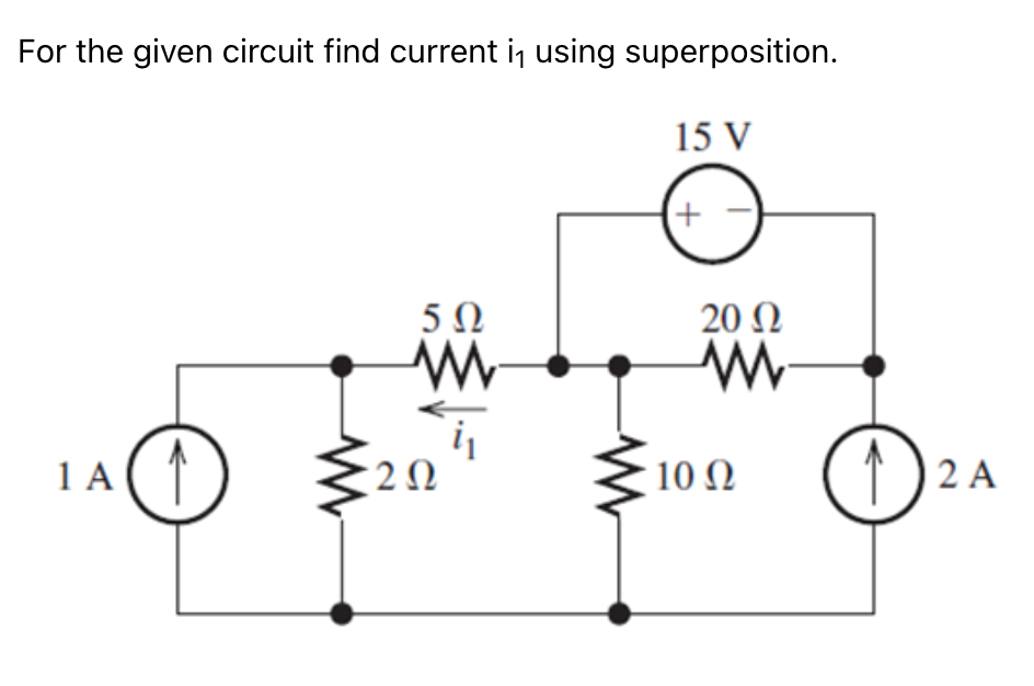 Solved For The Given Circuit Find Current I1 Using