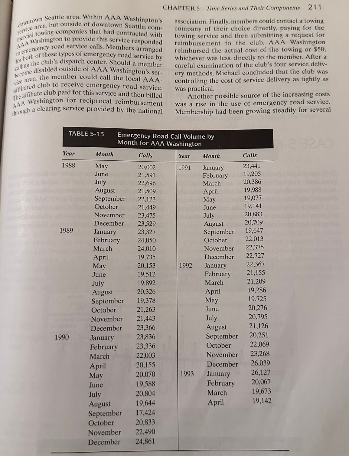 Solved In 1993, AAA Washington was one of the two regional | Chegg.com