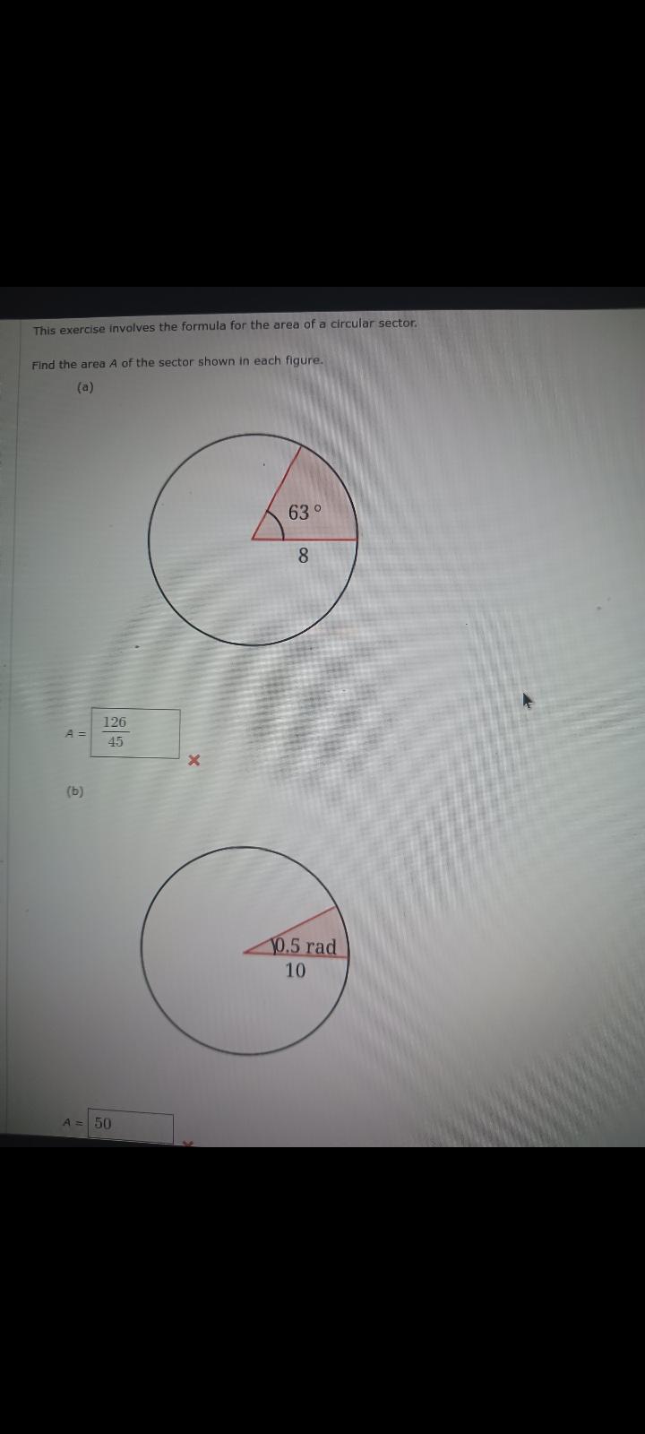 Solved This exercise involves the formula for the area of a | Chegg.com
