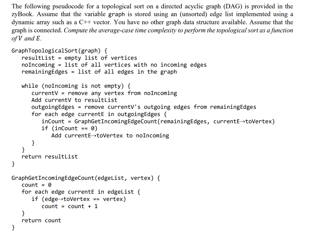 Solved Please compute average time complexity by going line | Chegg.com
