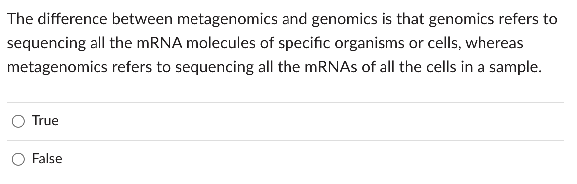 Solved The difference between metagenomics and genomics is | Chegg.com
