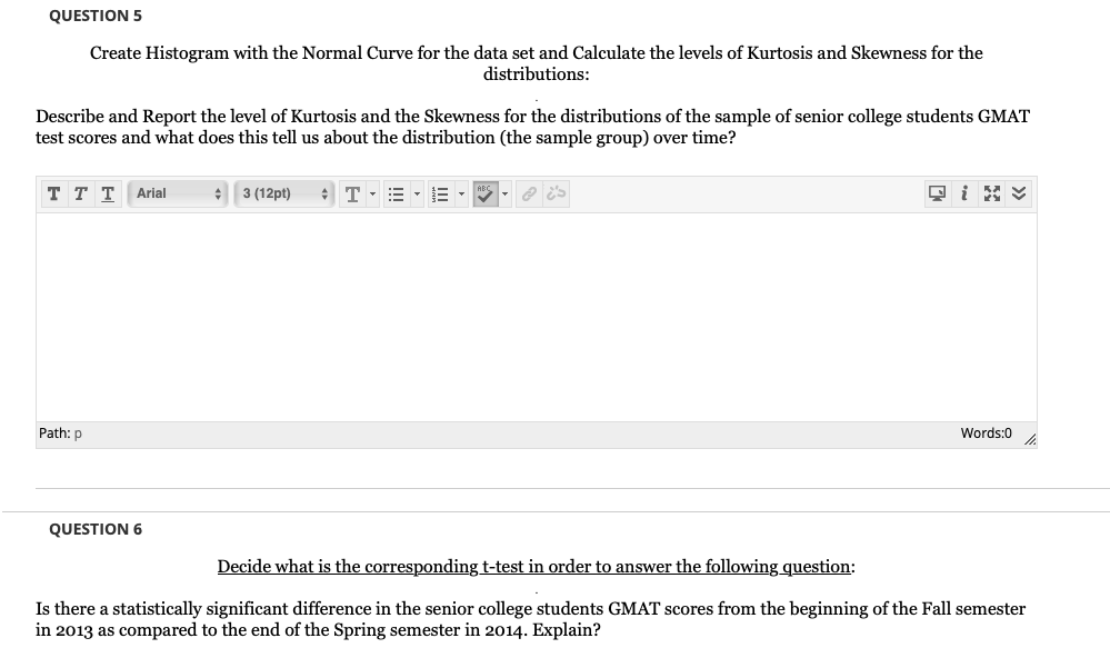 Solved nstructions Given the follow random sample for GMAT | Chegg.com