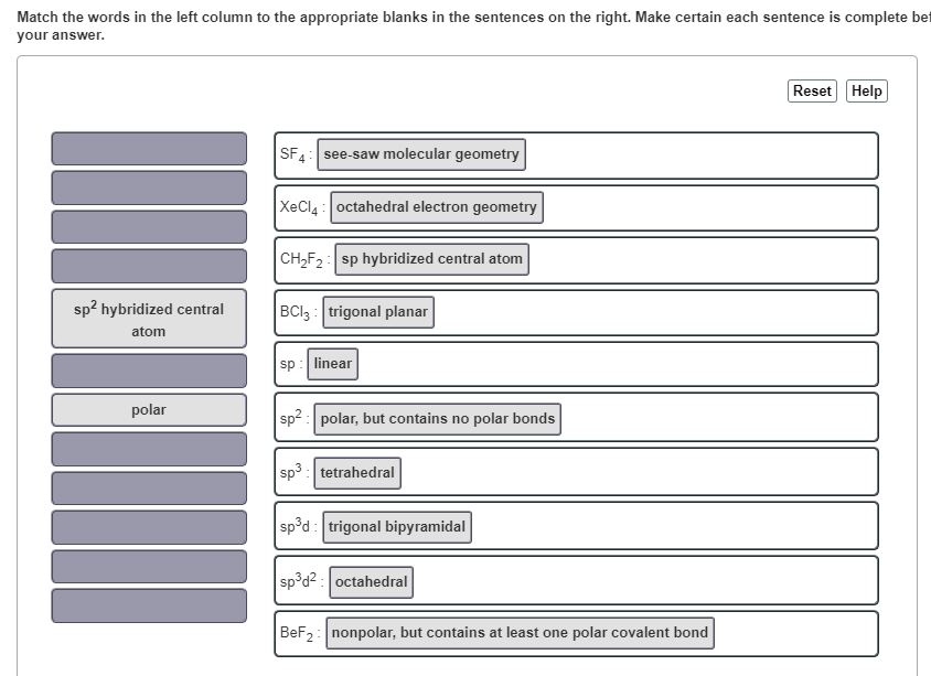 Solved Match the words in the left column to the appropriate | Chegg.com