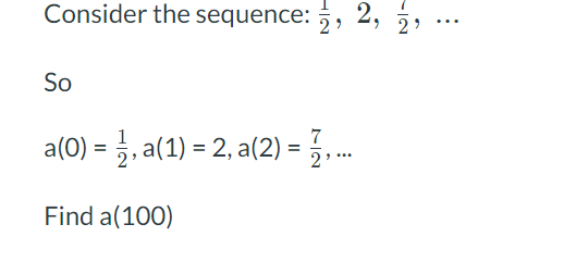 Solved Consider the sequence: 21,2,21,… So | Chegg.com