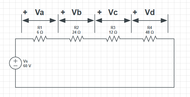 Solved Using voltage divider principle, calculate voltage Vc | Chegg.com