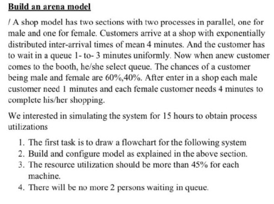 Solved Build an arena modelI A shop model has two sections | Chegg.com