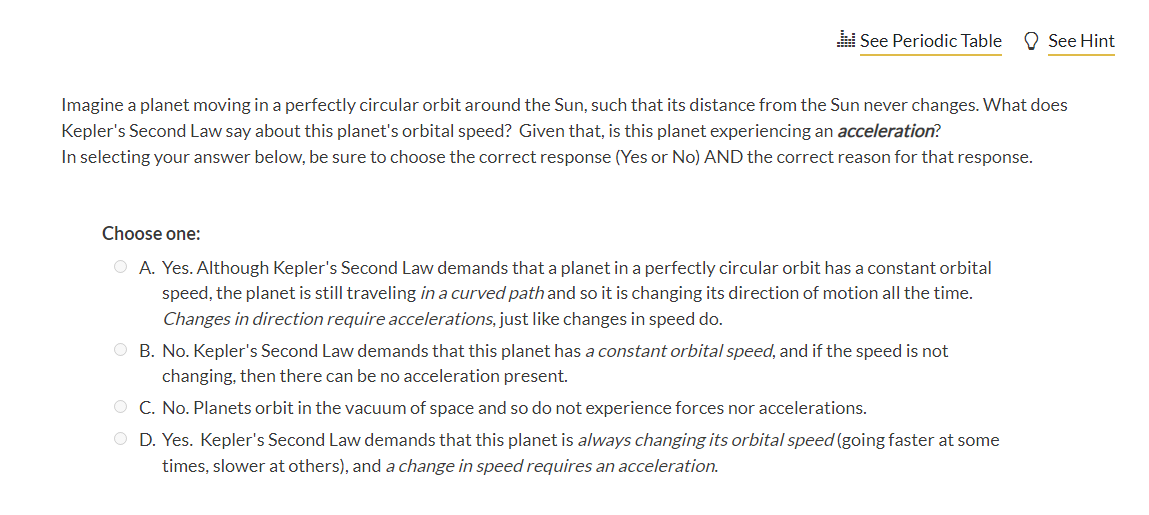 Solved Imagine a planet moving in a perfectly circular orbit | Chegg.com