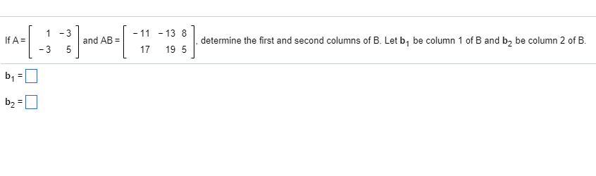 Solved IfA1-3 -3 5 and AB-11 -13 8 17 19 5 determine the | Chegg.com