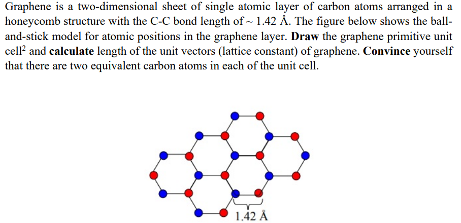 Graphene is a two-dimensional sheet of single atomic | Chegg.com