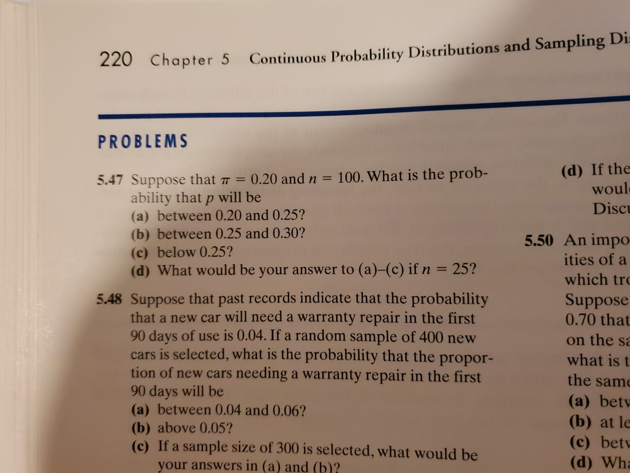 Solved 220 Chapter 5 Continuous Probability Distributions | Chegg.com